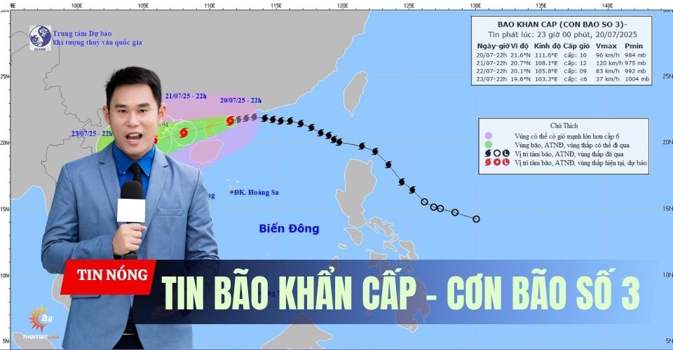 Cơn bão số 3 WIPHA tâm bão sẽ đổ bộ vào đâu nước ta?